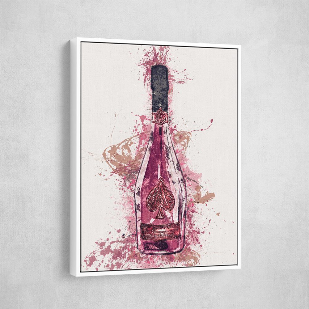Ace Of Spades Rose Champagne Wall Art